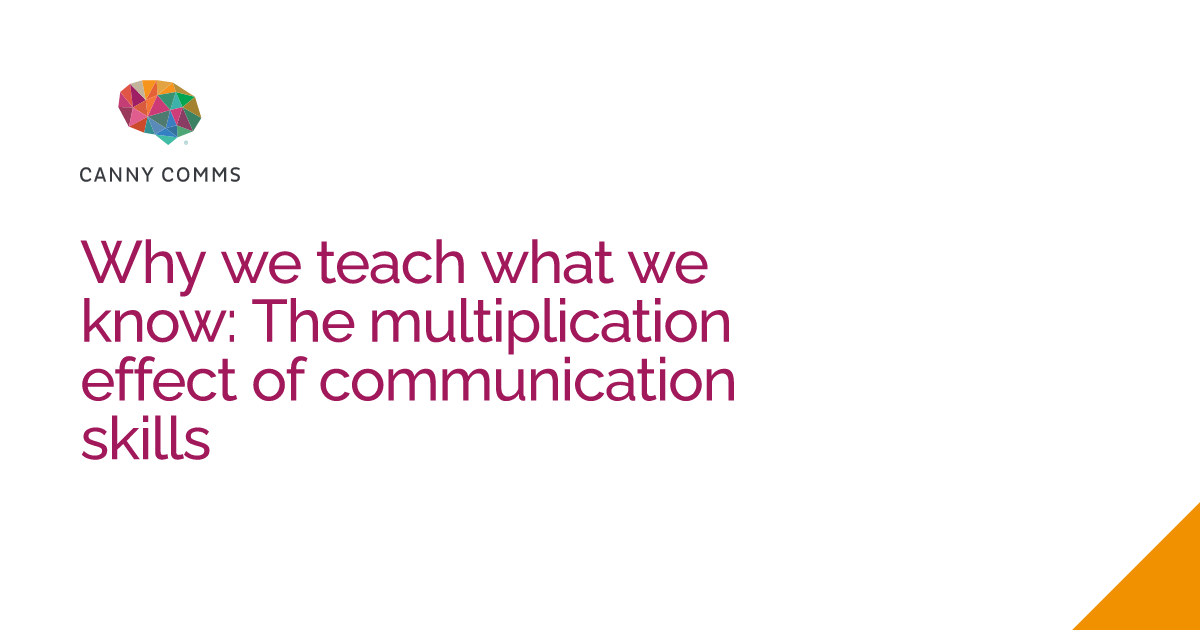 Why we teach what we know: The multiplication effect of communication ...